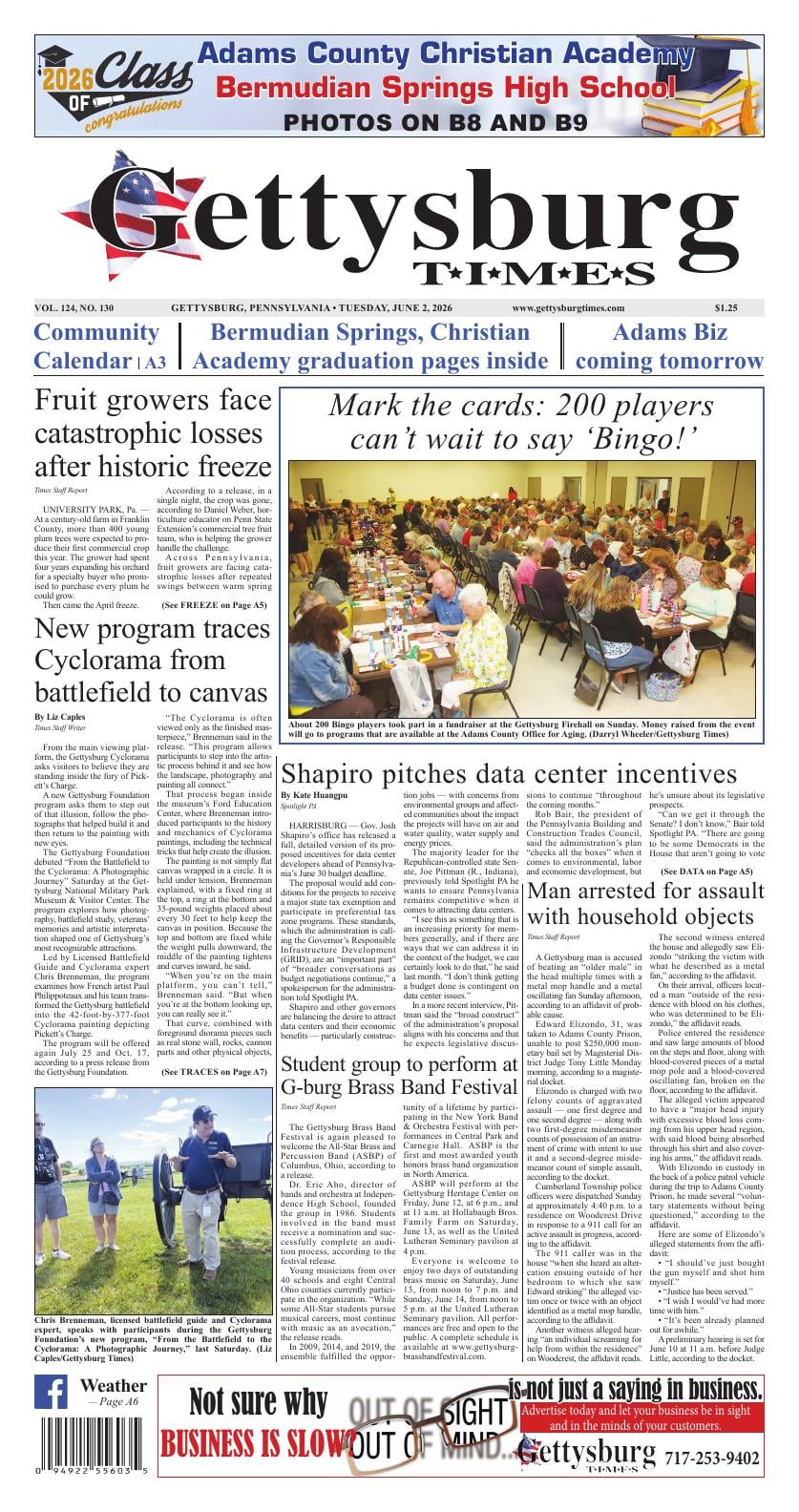 Page A1 | Gettysburg Times | gettysburgtimes.com