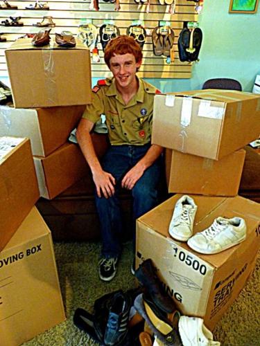 Local Eagle Scout collects shoes for children in need | Feature Stories ...
