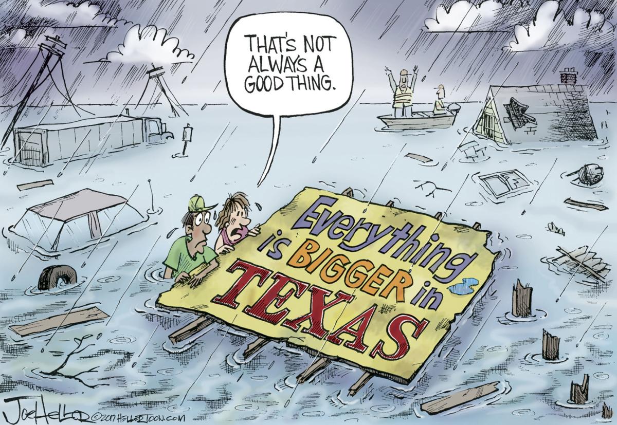 Political cartoons: Texas, Harvey, flood, DACA, Houston, Trump