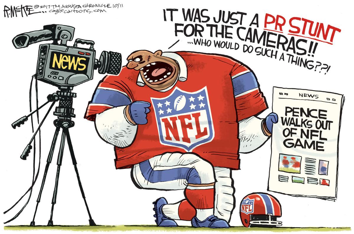 Political cartoons: NFL stunt, NRA, tweets, college hoops, Corker ...