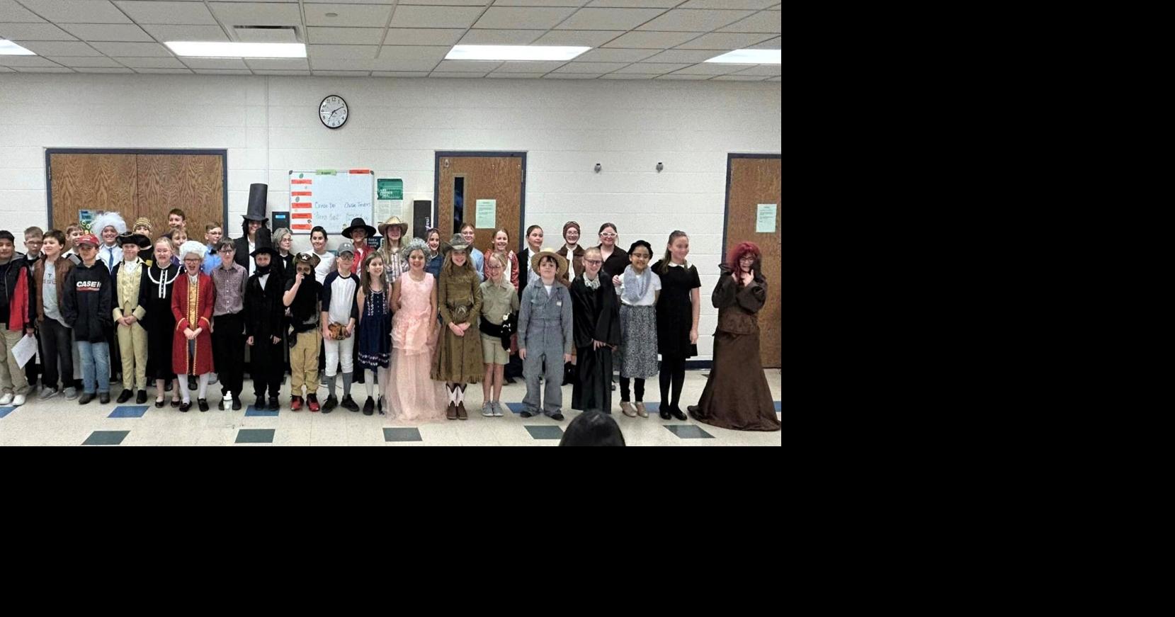 Wax museum figures came to life at West Hancock Elementary School