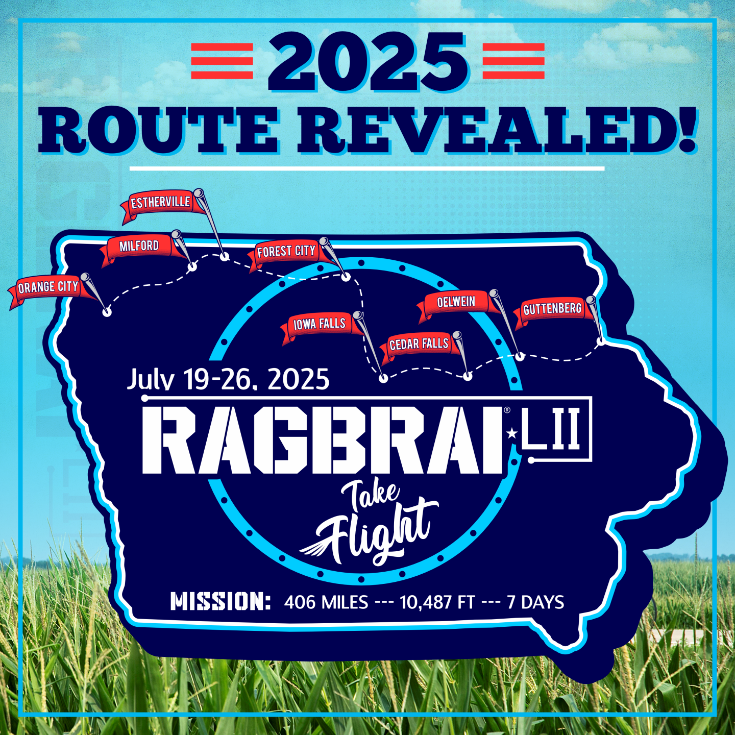 See the route for the 2025 RAGBRAI ride