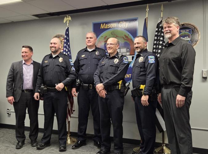 Recent Mason City Police Department promotions celebrated
