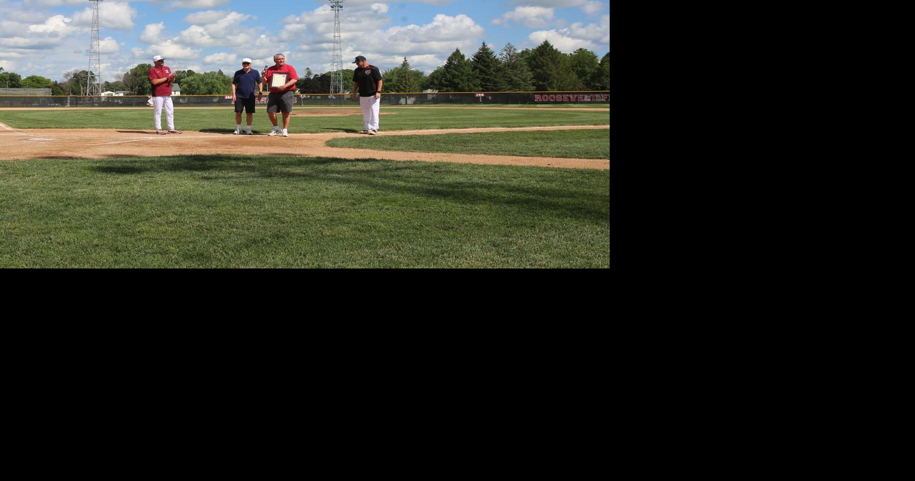 Tim Fleming honored at Newman-Mason City baseball game