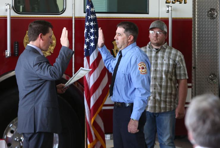 Mason City Fire Dept. swears in recruits, announces promotions at ceremony