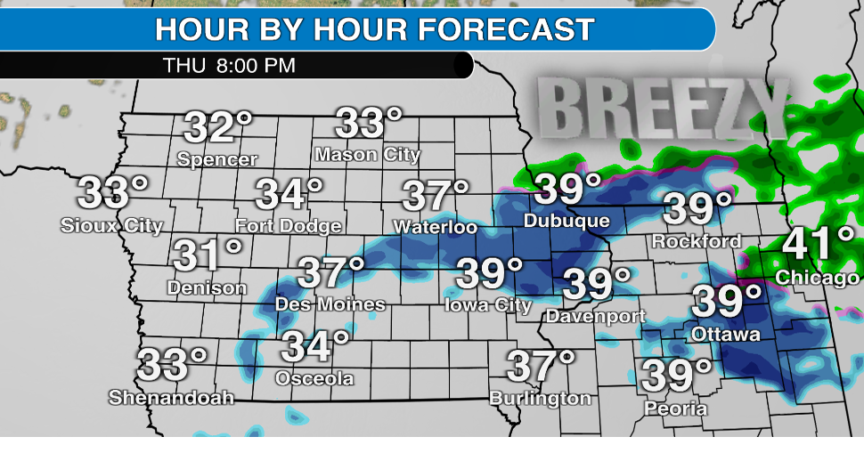 Forecast: Snow and rain in Iowa through Thursday night