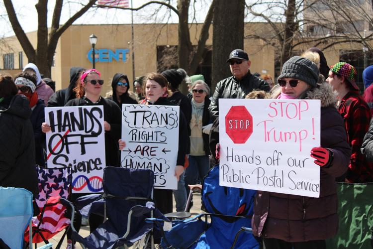Hands Off! protest in Central Park draws speakers, marchers
