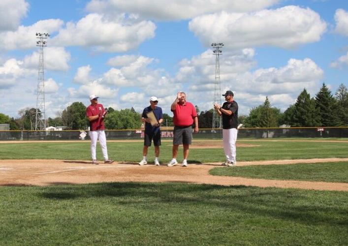 Tim Fleming honored at Newman-Mason City baseball game