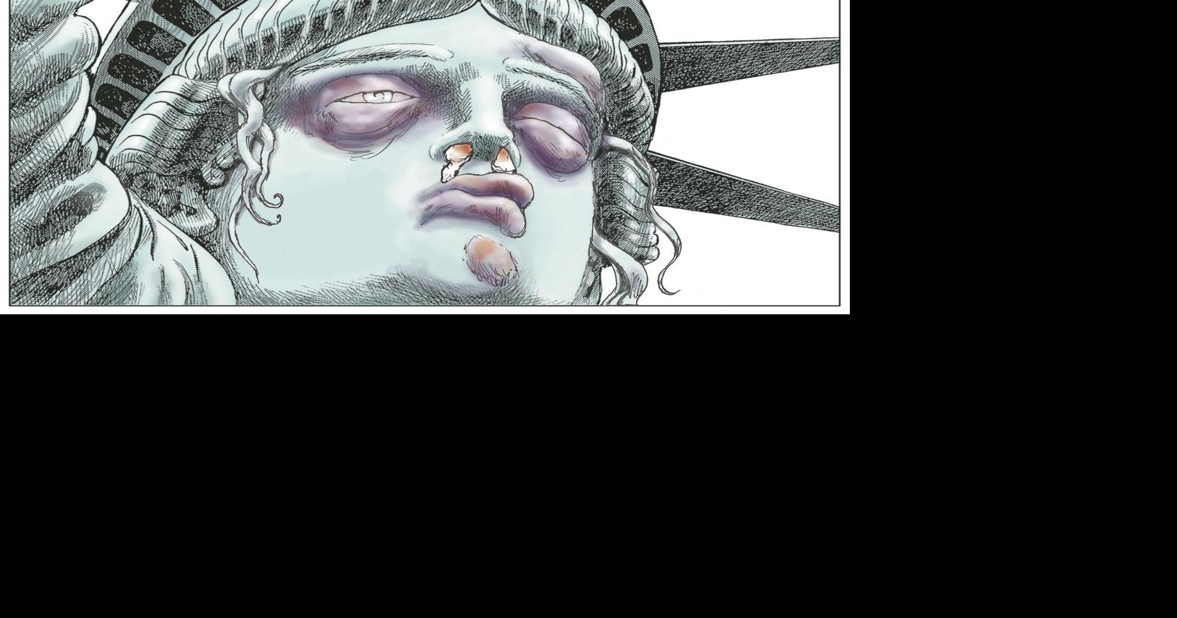 Political cartoons: Liberty, fireworks, vacation, Christie