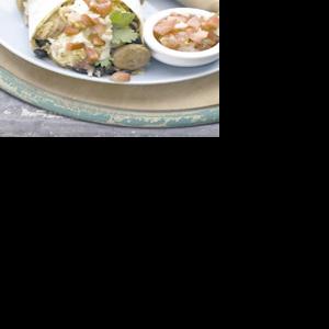 An easy burrito with the soul of jambalaya