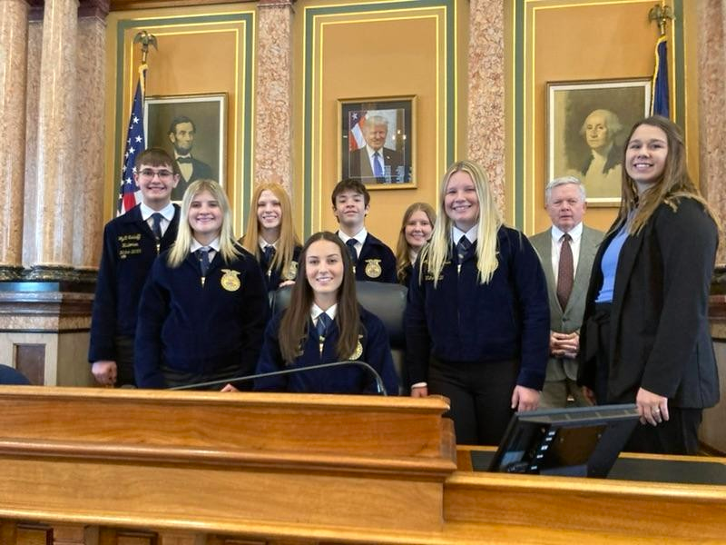 West Hancock FFA students meet with Rep. Mark Thompson