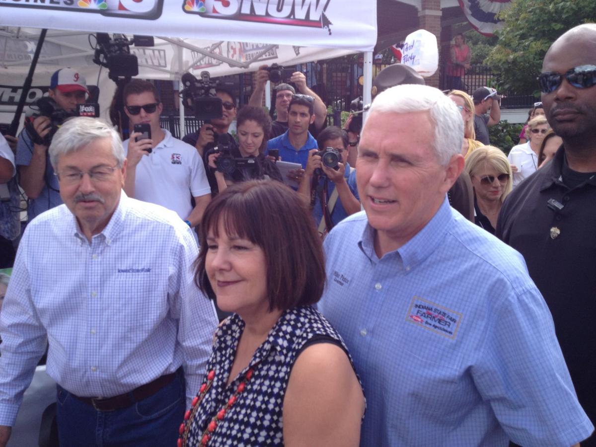 Pence campaigns at Iowa State Fair