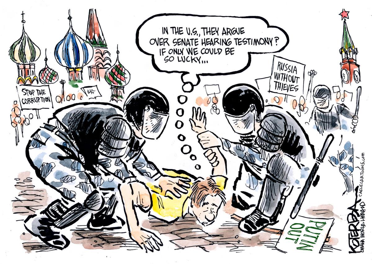 Political cartoons: Shooting, Brexit, Russia, Zinke, France ...