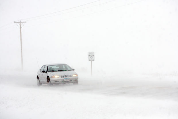 Weather conditions create slick roads, white-out conditions