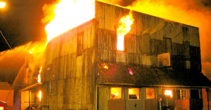 Burt bar destroyed by fire