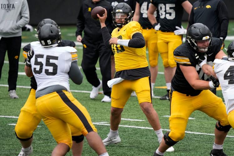 Mixed bag for Iowa quarterbacks in final spring practice