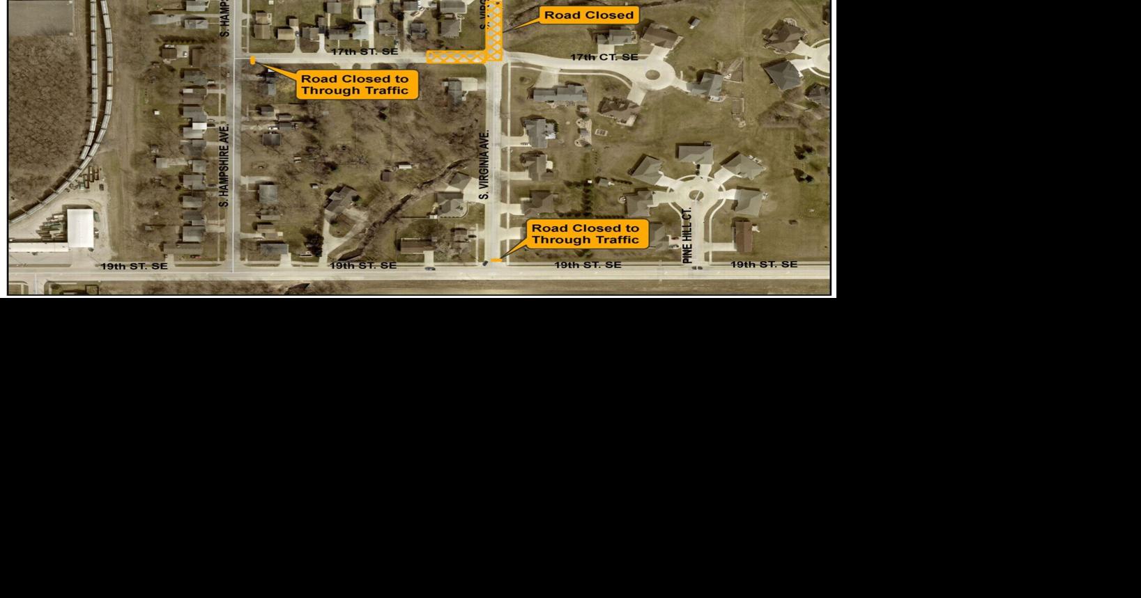 Mason City road closure for water reroute