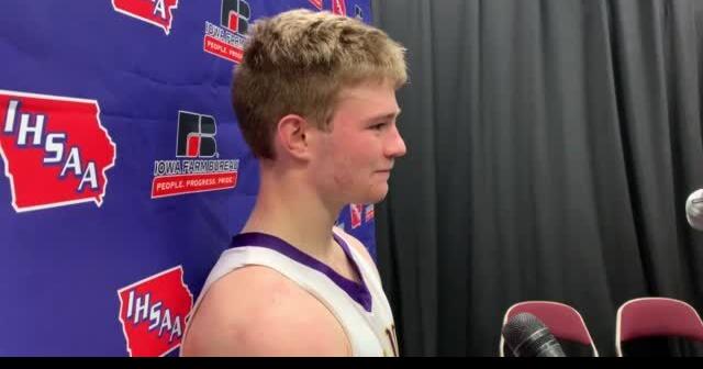 Lake Mills senior Bennett Berger chats after beating Danville in the ...