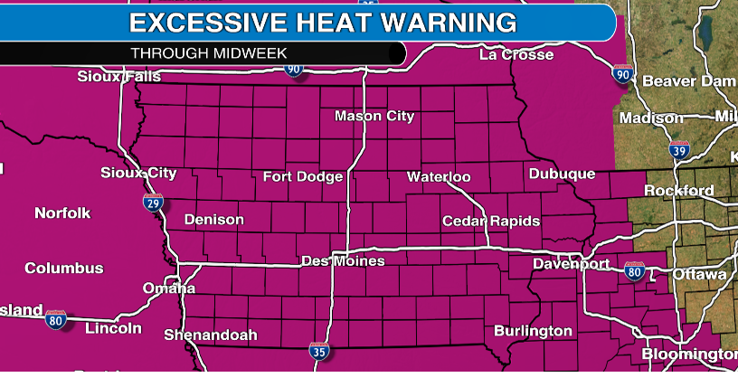 Extreme heat expected to worsen across Iowa this week