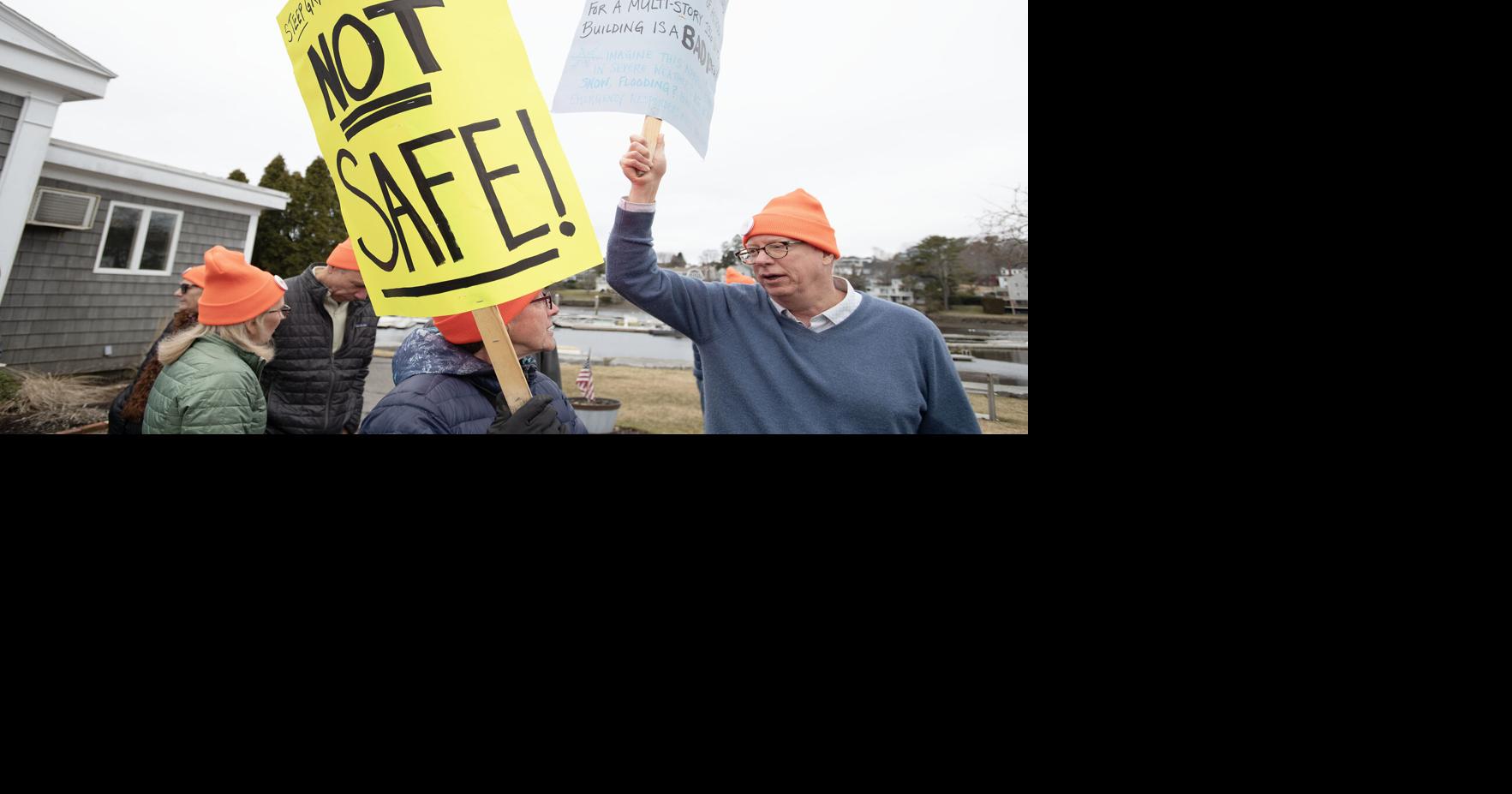 Foes of Shingle Place Hill development make show in orange hats | Local ...
