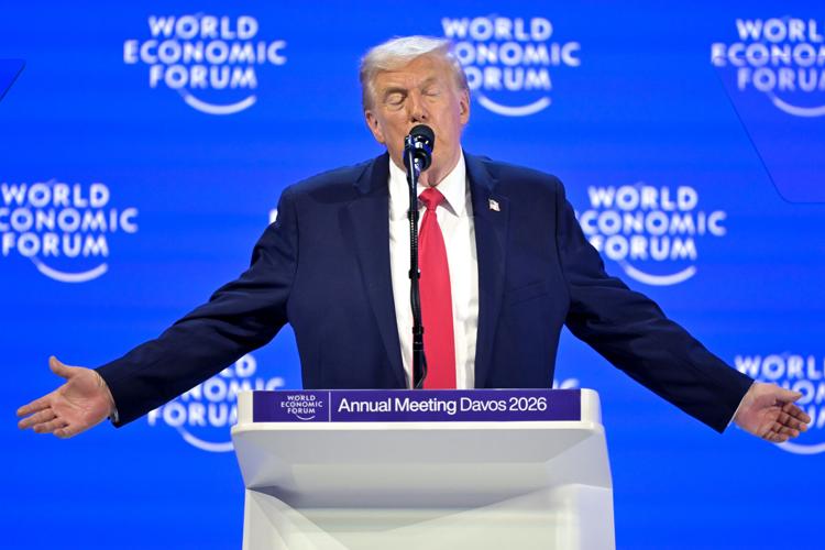Trump in Davos says NATO should allow the US to take Greenland but he ...