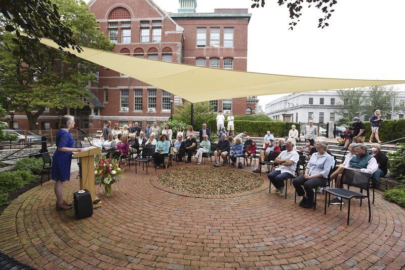 New awning shades library amphitheater | Local News | gloucestertimes.com