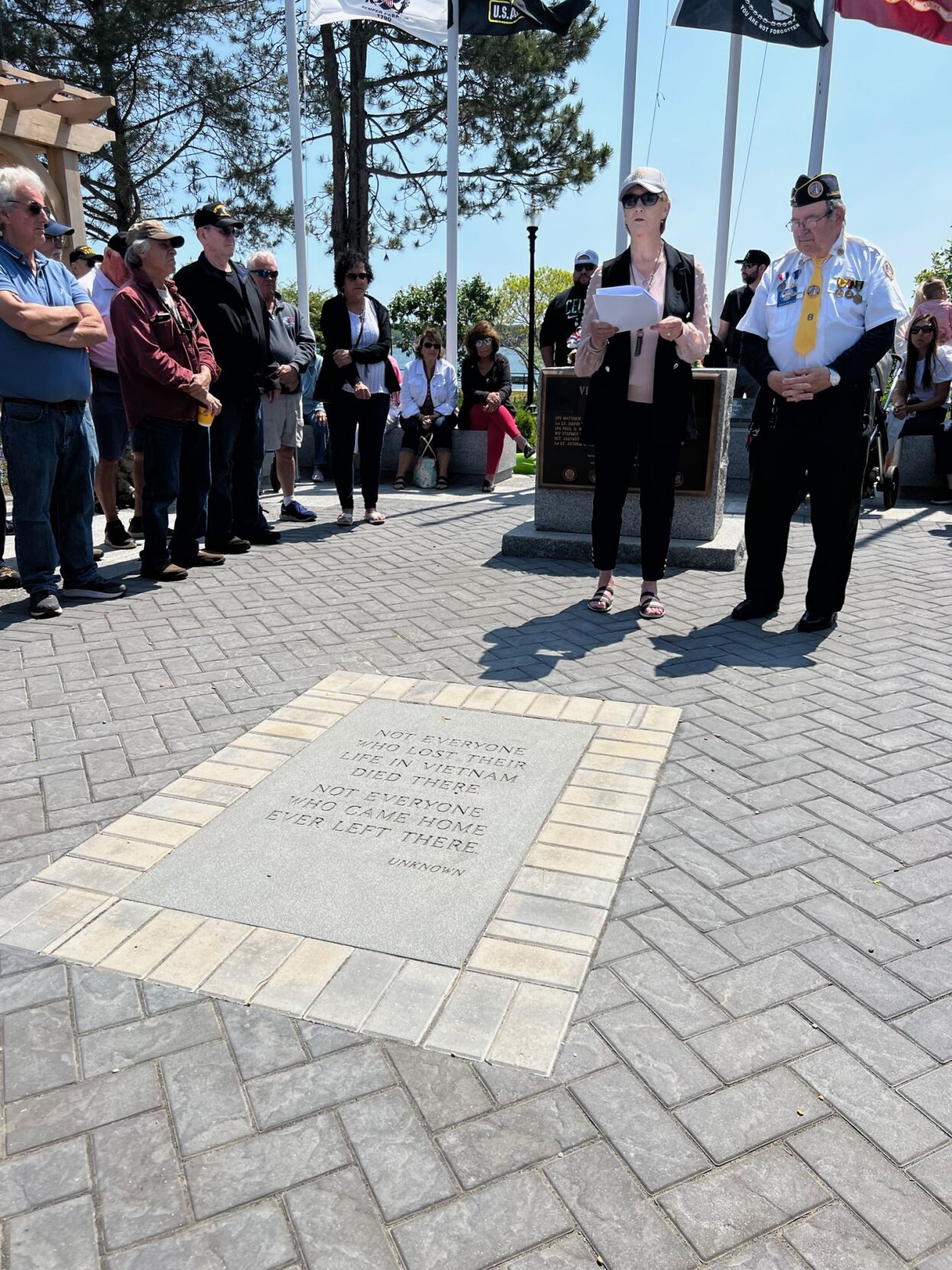 More than 100 pay tribute to 11 names etched on new Vietnam Memorial ...