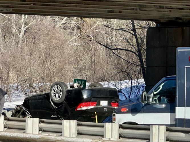 Car rolls over on Route 128 in Wenham | Local News | gloucestertimes.com
