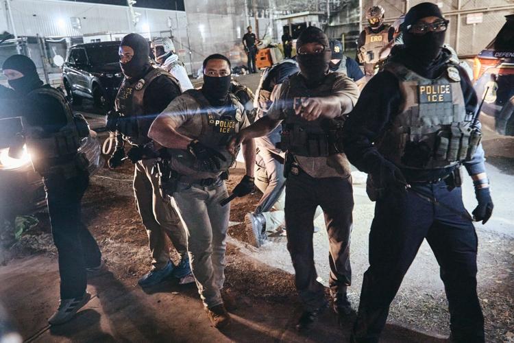 Protesters clash with law enforcement outside a New Jersey detention ...