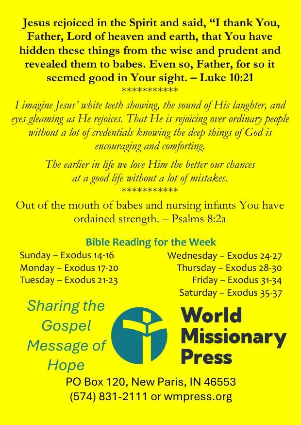 WMP DEVOTIONAL: Jan. 31, 2026 | News | goshennews.com
