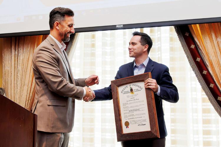Former Goshen mayor Jeremy Stutsman receives Sagamore of Wabash | News ...