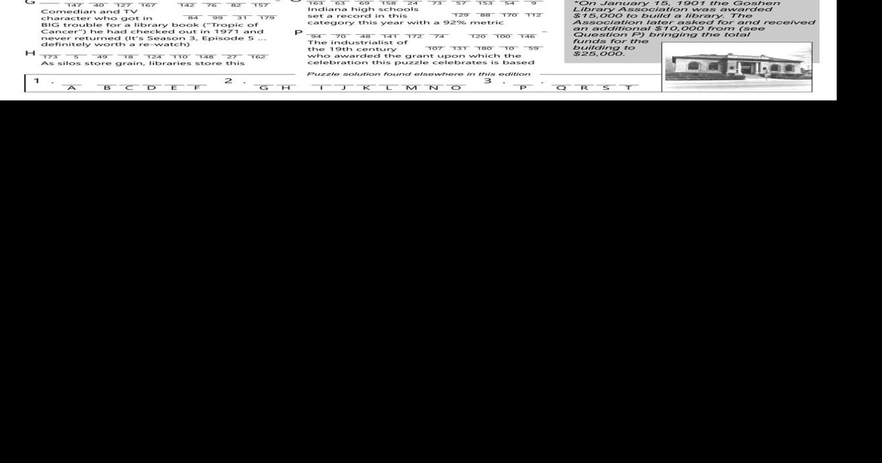 ACROSTIC PUZZLE: A celebration on 5th Street has begun | News ...