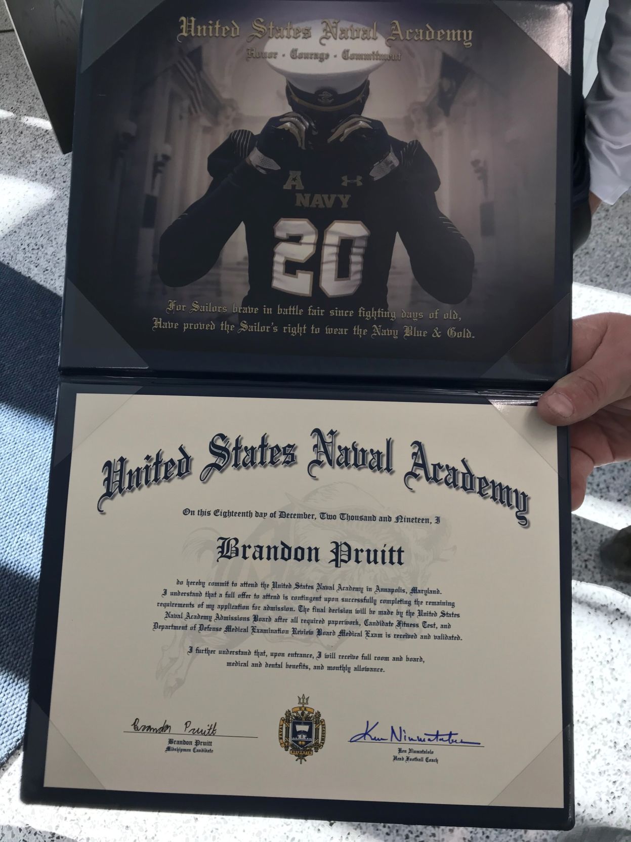 PREP FOOTBALL: Pruitt officially signs with U.S. Naval Academy | Sports ...