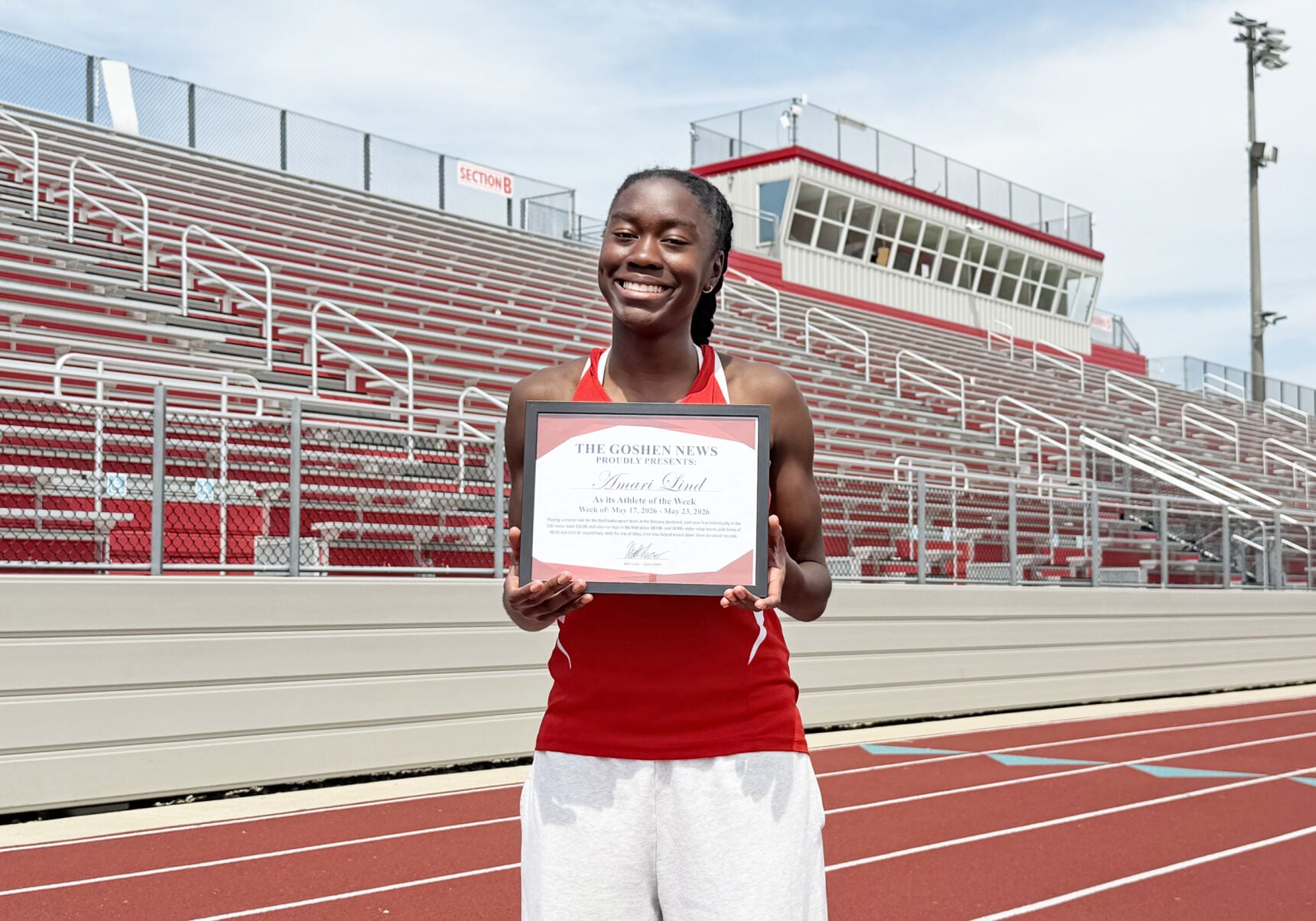 Goshen's Amari Lind named The Goshen News Athlete of the Week (May 17 ...