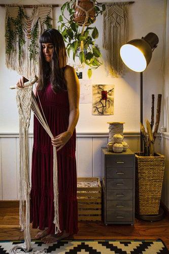 Local artist finds joy weaving together modern macramé, motherhood ...