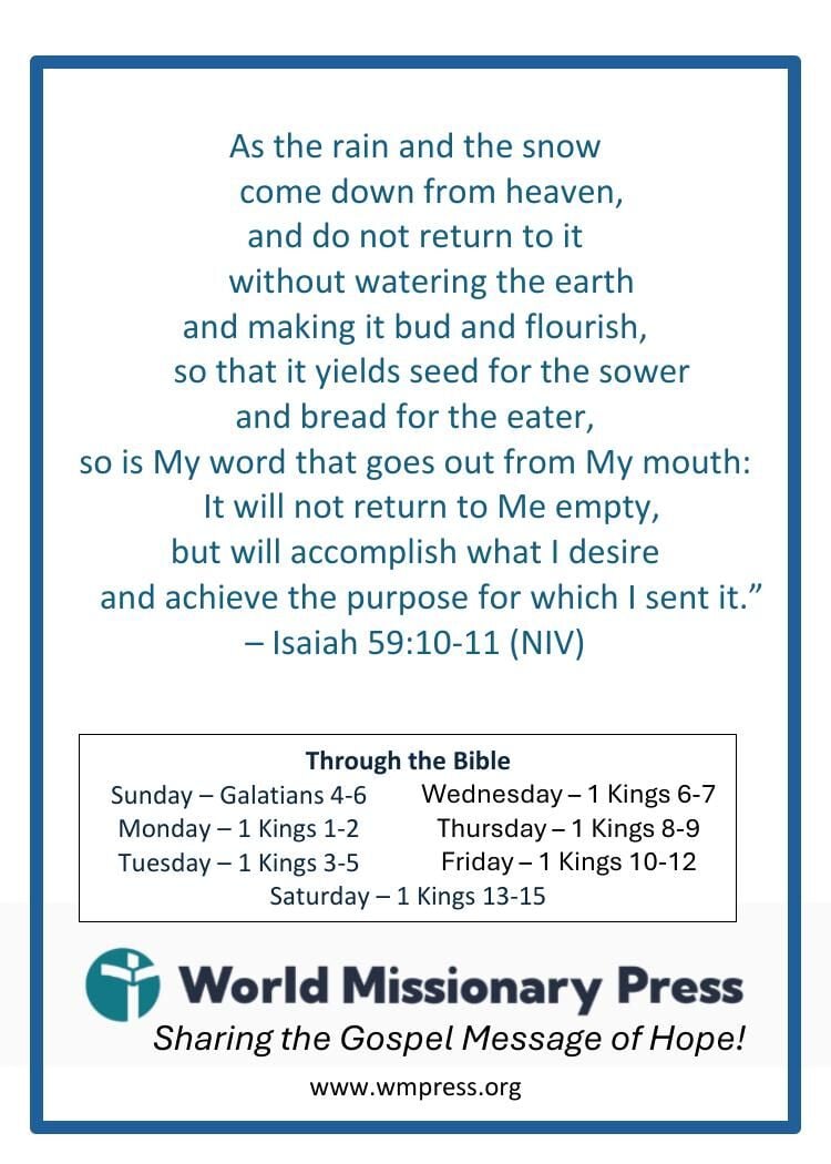 WMP DEVOTIONAL: June 6, 2026 | News | goshennews.com