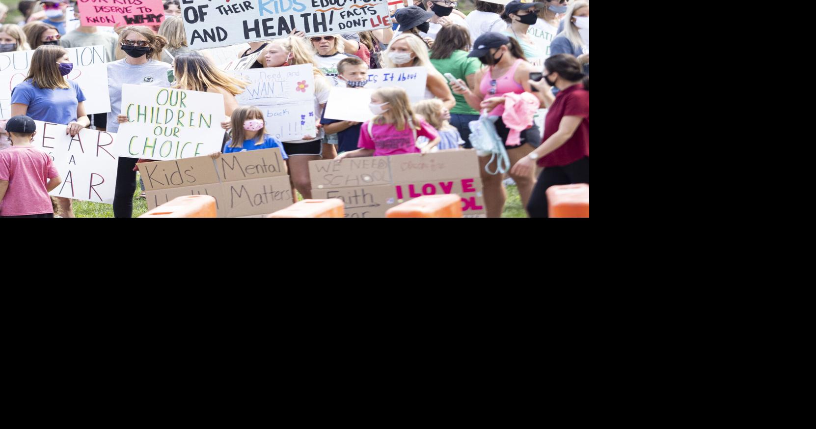 SLIDESHOW: Back-to-school protests at health department, Middlebury ...