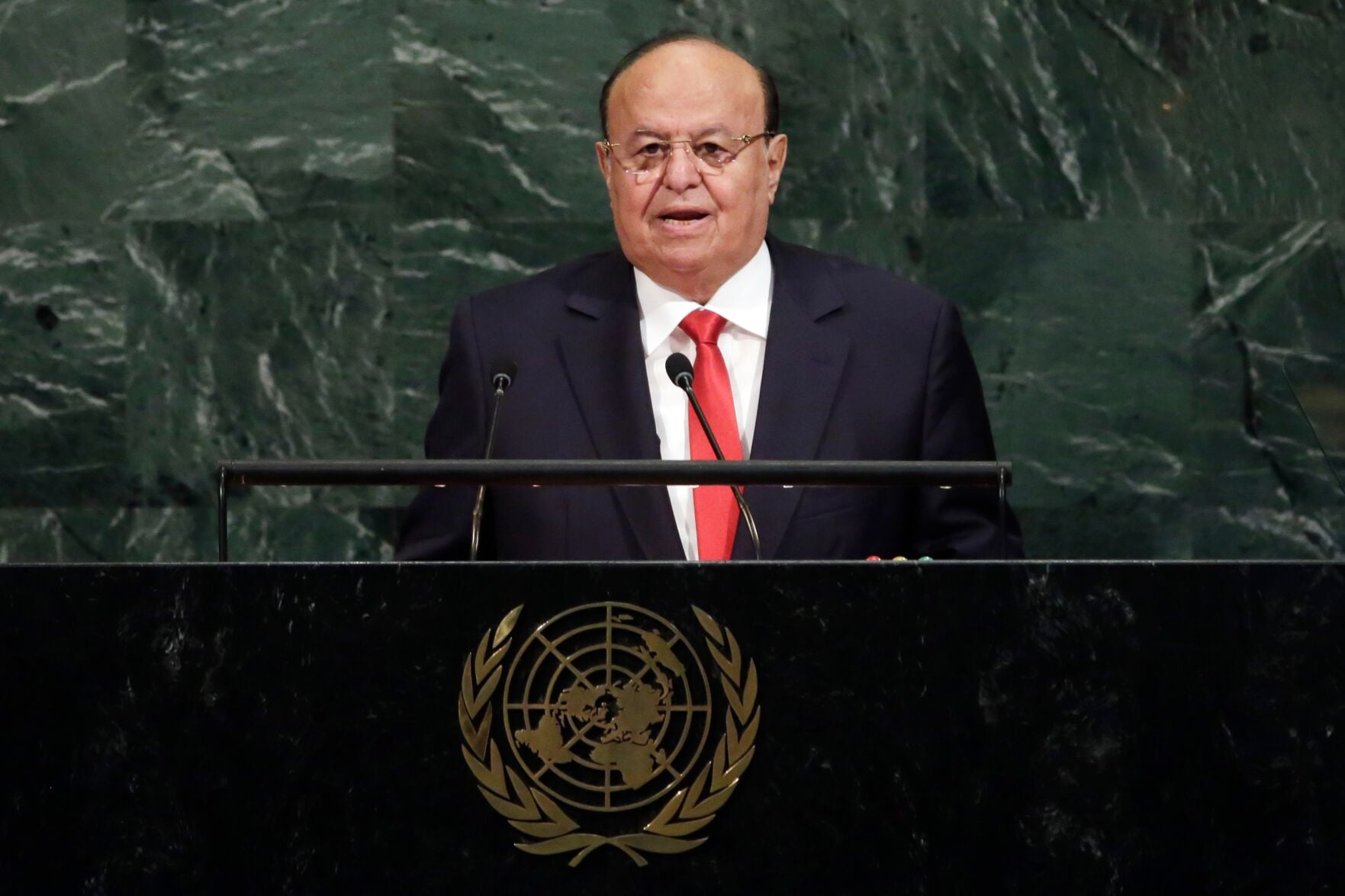 Former Yemen President Abdrabbuh Mansour Hadi, who governed mostly from ...