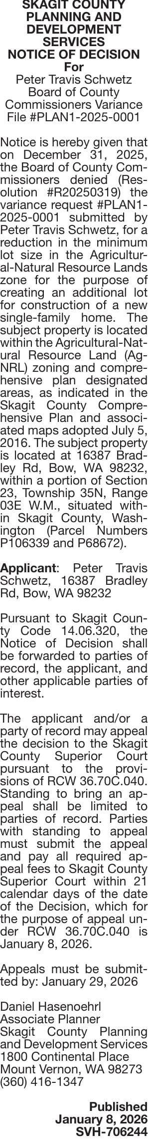 SVH-706244 File PLAN1-2025-0001 | Legal Announcements | goskagit.com