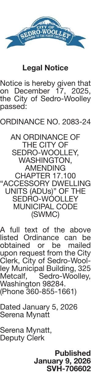 SVH-706602 Ord. No. 2083-24 | Legal Announcements | goskagit.com