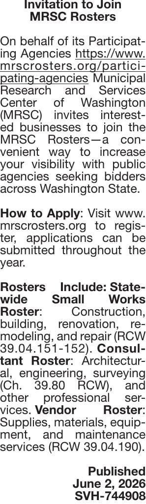 SVH-744908 Invitation to join MRSC | Legal Announcements | goskagit.com