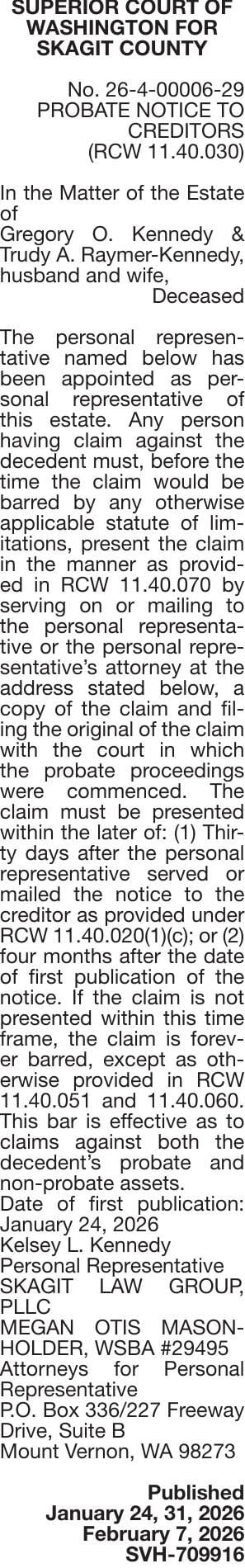 SVH-709916 Gergory Kennedy & Trudy Raym | Legal Announcements ...