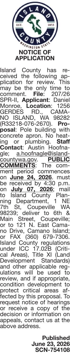 SCN-754108 File: 207/26 SPR-II | Legal Announcements | goskagit.com