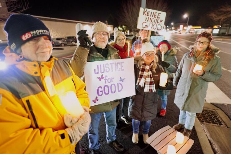 In Anacortes, 100 hold vigil for Renee Good, the Minnesota woman shot ...