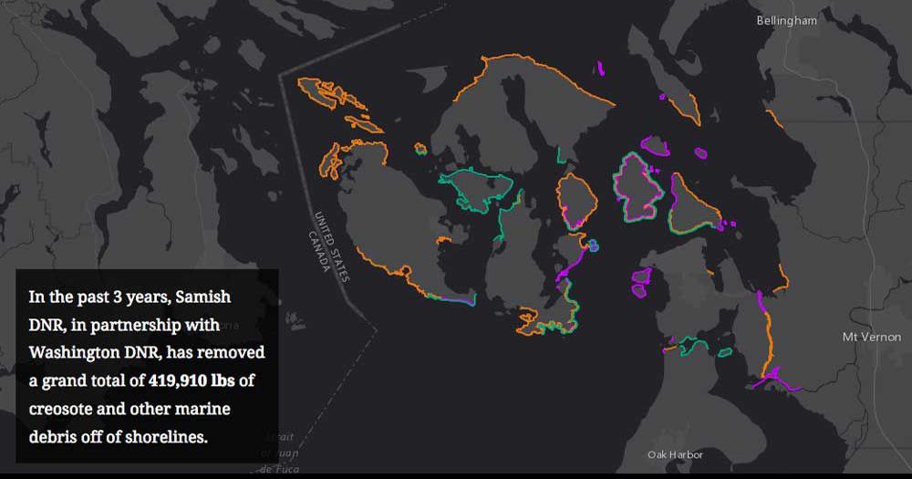Samish tribe honored for map detailing marine cleanup efforts | Arts ...