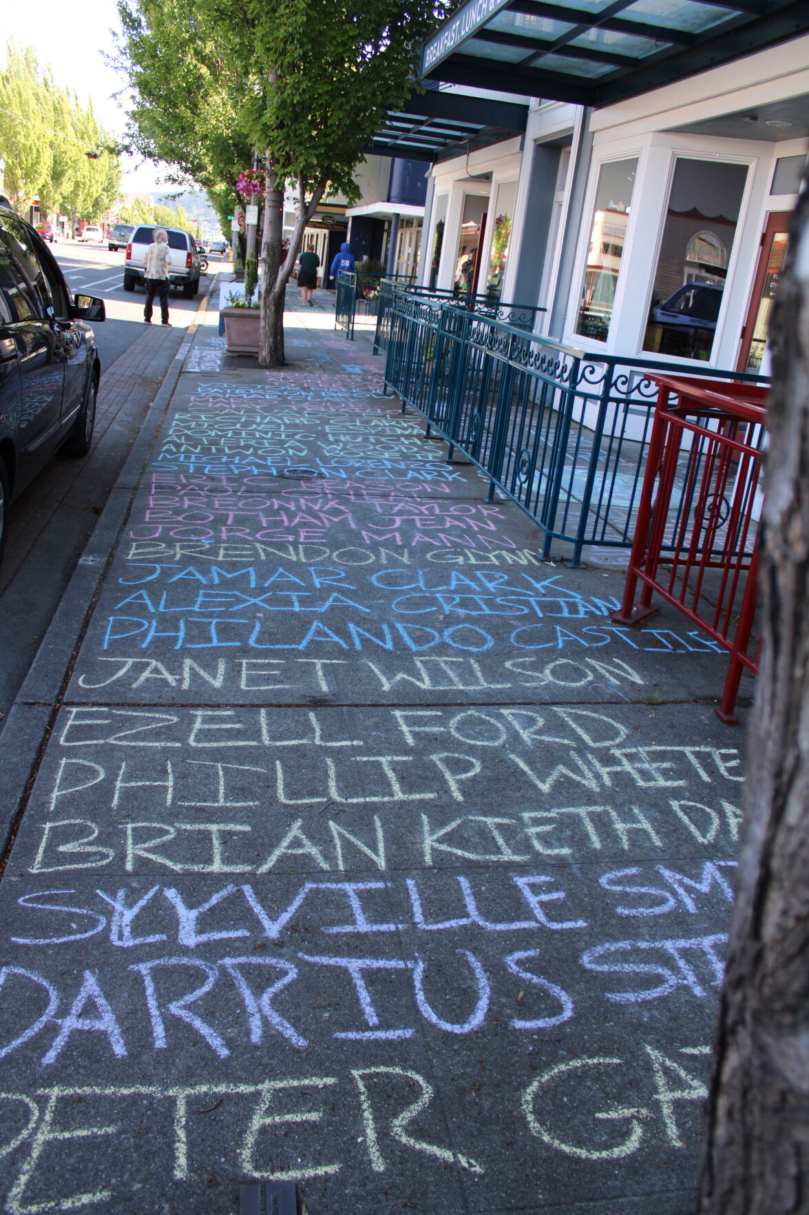 Community creates new chalk memorial after city washes away first one ...