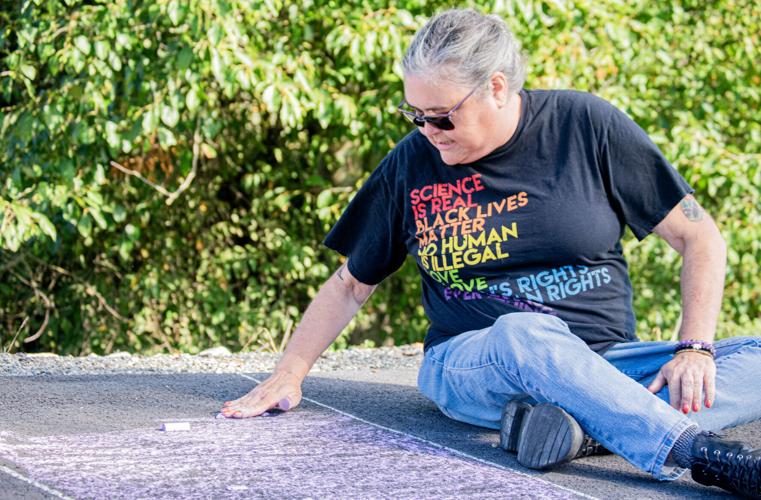 PFLAG re-chalks Port Susan Trail after city washes away artwork by ...