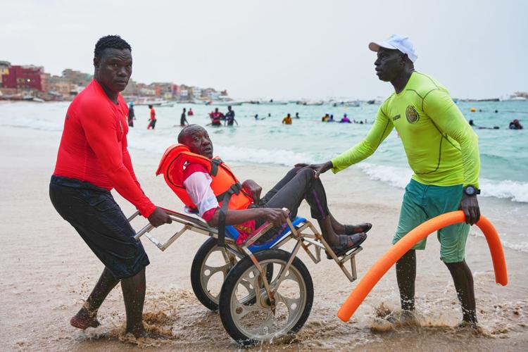 Photos show aquagym classes in Senegal helping people with reduced ...