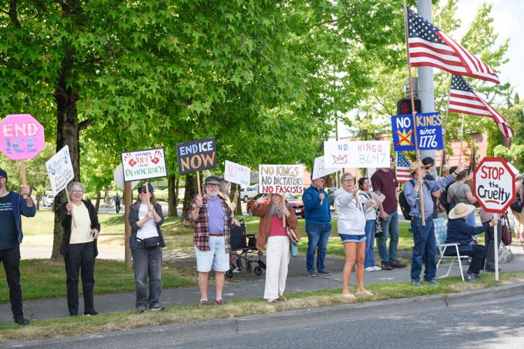 Thousands gather for 'No Kings' protest in Burlington | News | goskagit.com