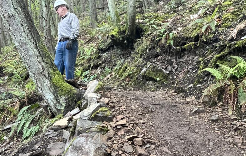 Local trail maintenance group hard at work keeping trail in good shape ...
